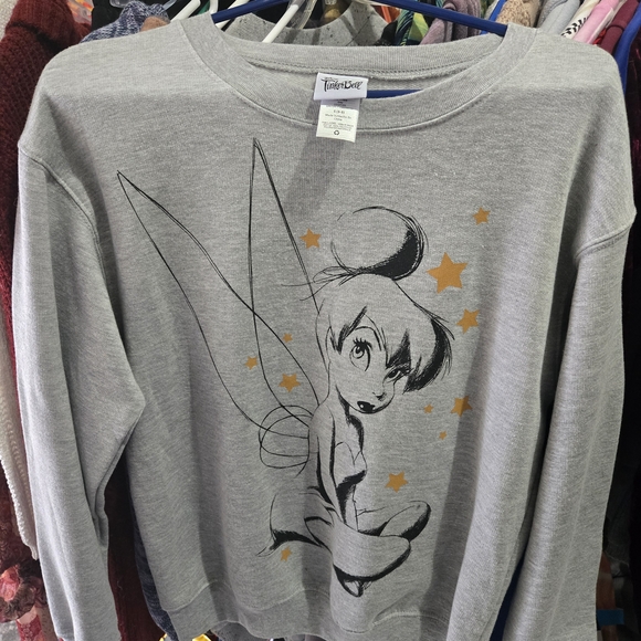 Disney | Tops | Disney Gray Tinker Bell Top With Gold Accents | Poshmark